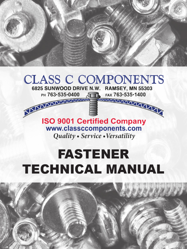 Fastener Technical Manual | PDF | Screw | Washer (Hardware)