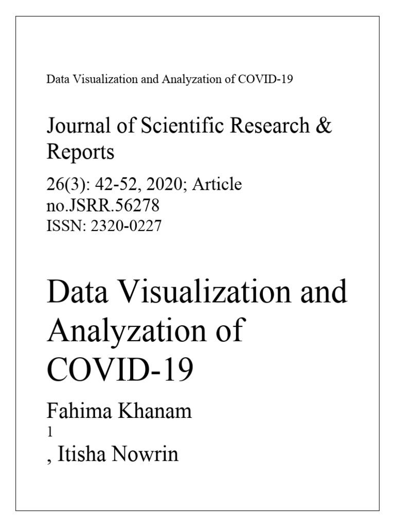 Data Visualization and Analyzation of COVID Synopsis | PDF | Infection | Causes Of Death