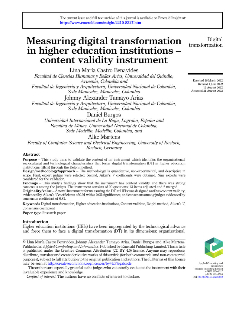 Measuring Digital Transformation | PDF