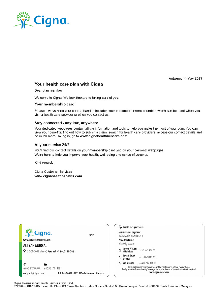 Mursal Cigna Card | PDF