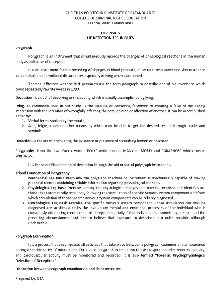 CEPRO Forensic 5 | Download Free PDF | Polygraph | Lie