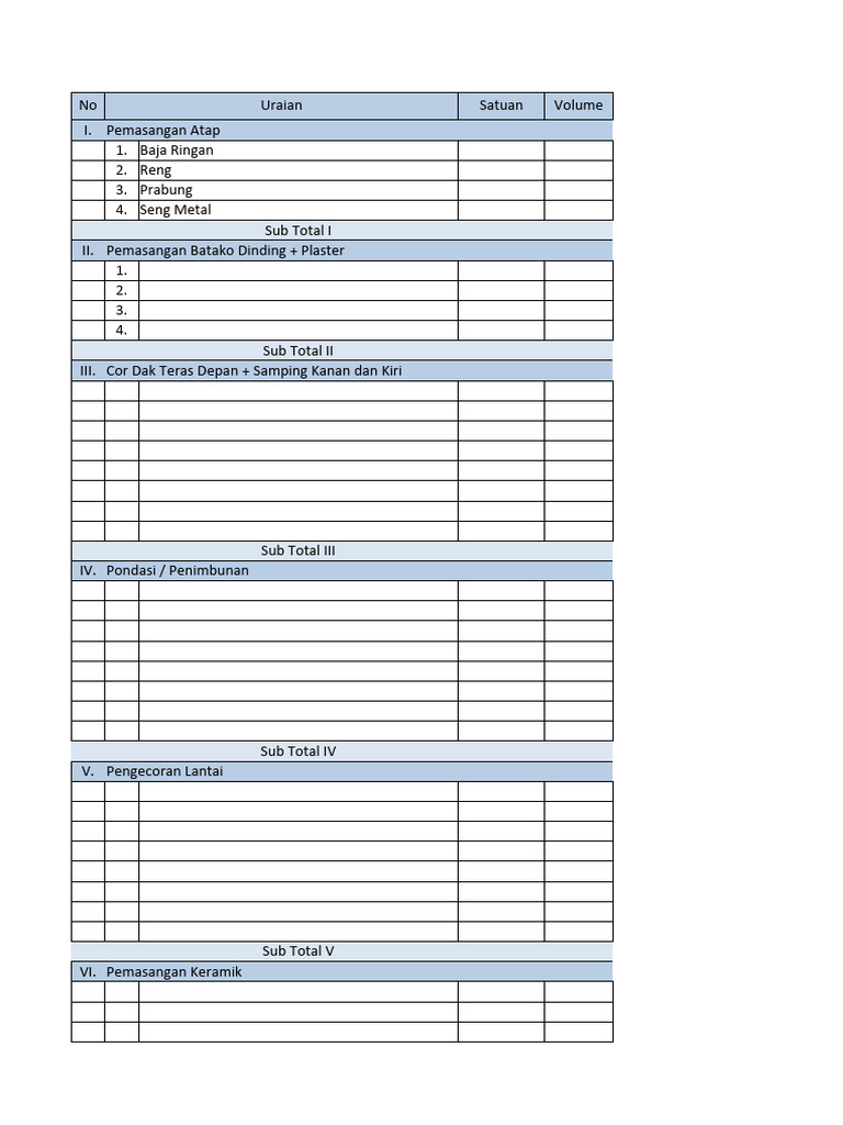 Rekap Lampiran RAB | PDF