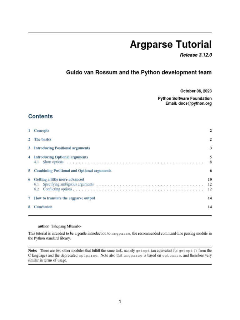 Howto Argparse | PDF | Parameter (Computer Programming) | Software Development