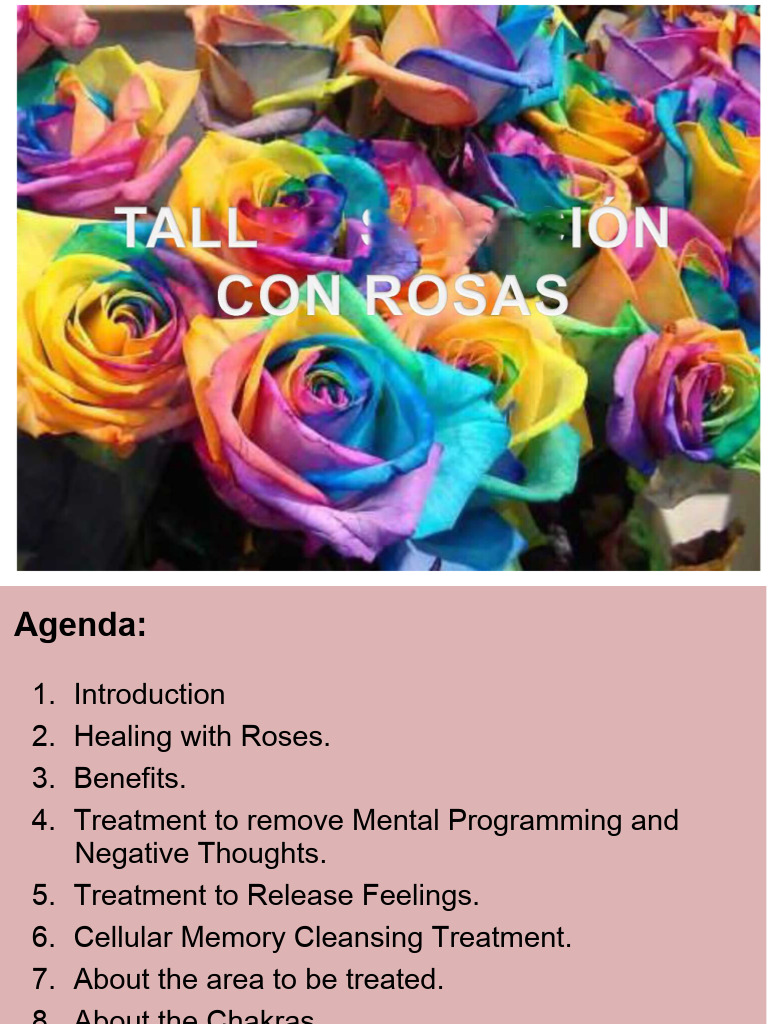 Healing With Roses Workshop | PDF | Chakra | Relaxation (Psychology)