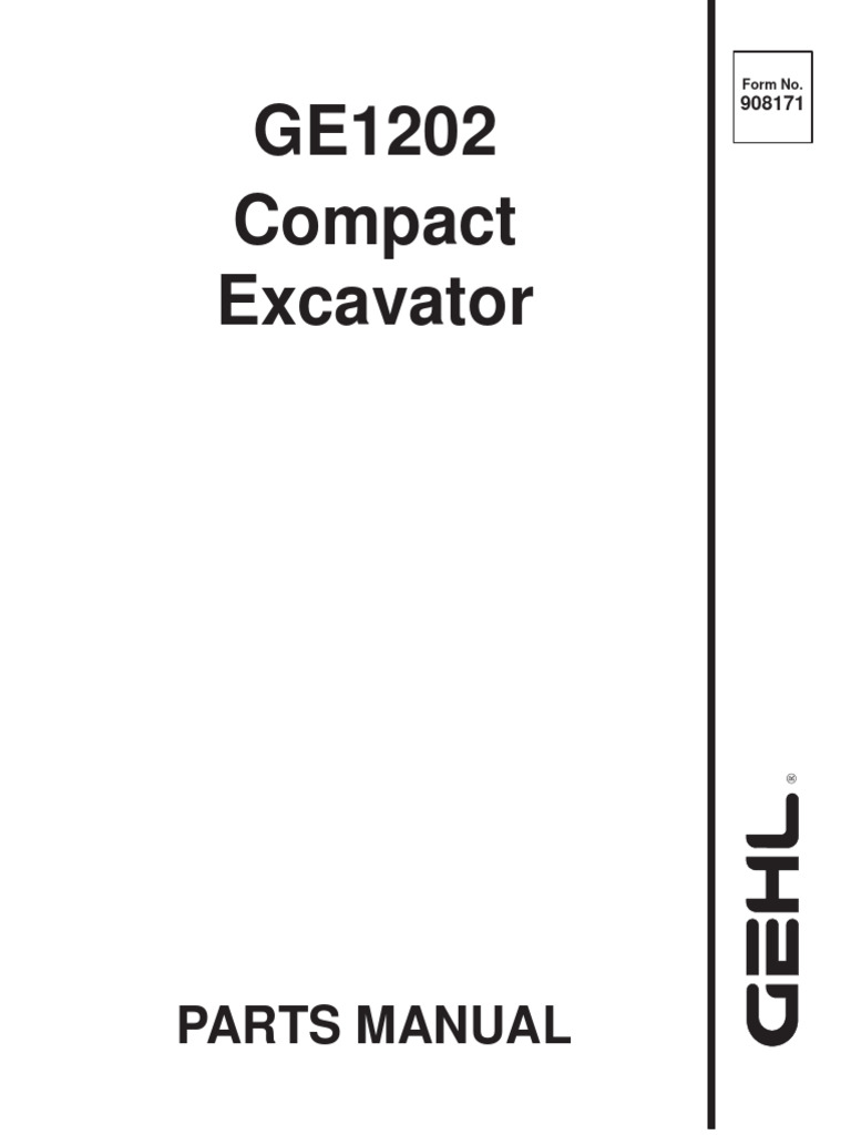 1202 Excavator Before SN AB00473 | PDF | Screw | Axle