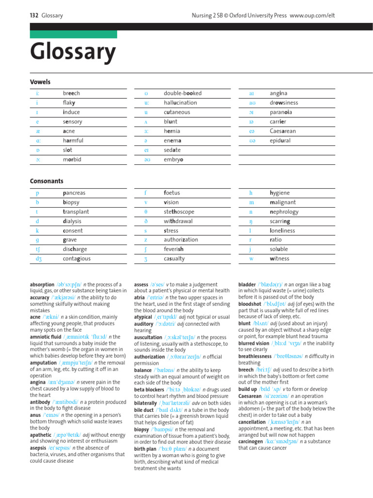 Nursing Terminology Glossary | PDF | Heart | Cancer