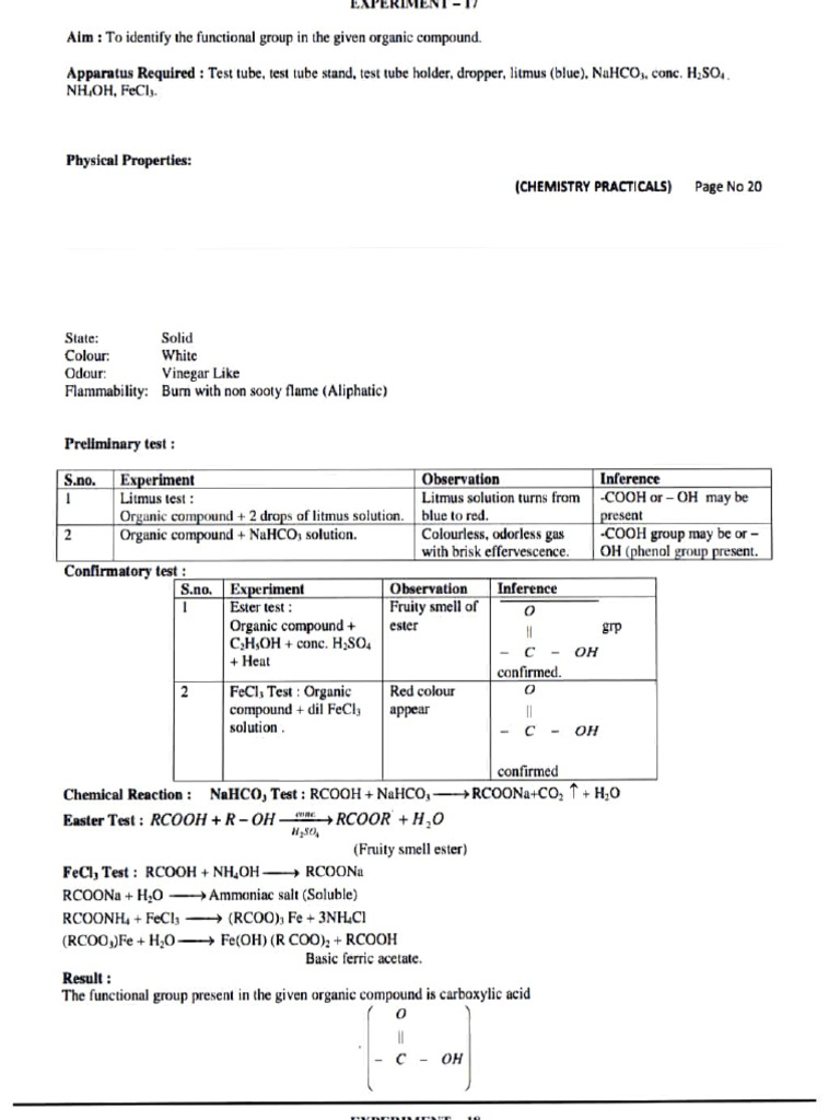 Functional Groups and Carb, Fats, Protein Test | PDF | Carbohydrates ...