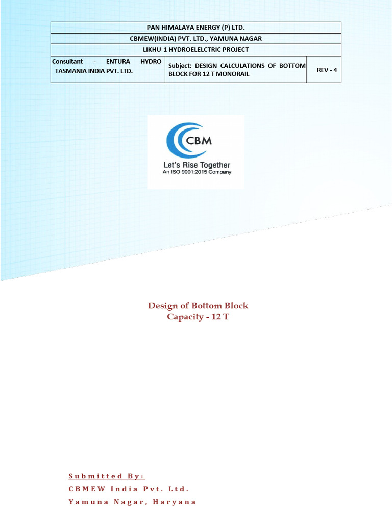 Design of Bottom Block | PDF