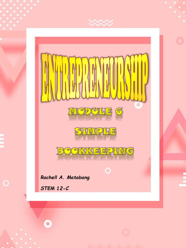ENTREPRENEURSHIP | PDF | Debits And Credits | Expense