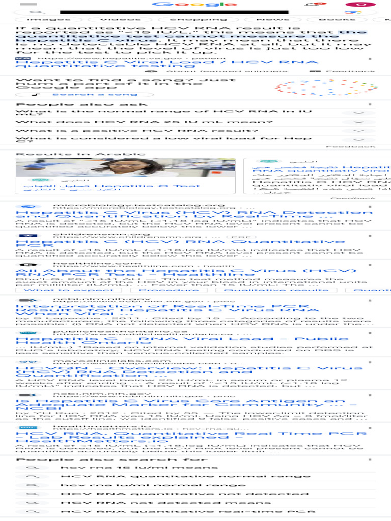 HCV Rna Less Than 15 Iuml - Google Search | Download Free PDF ...