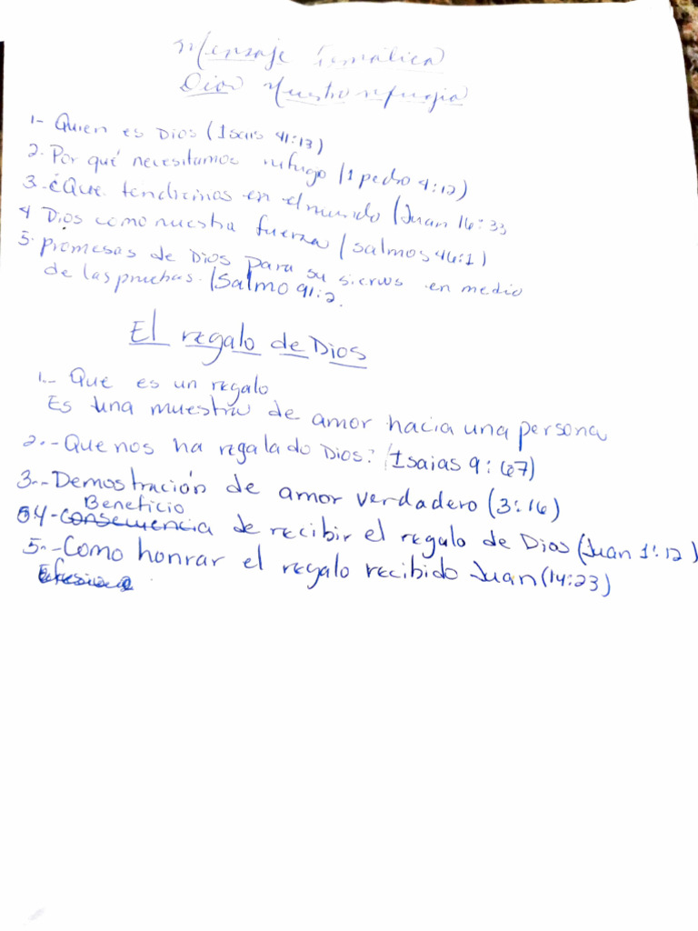 Mensaje Tematico Dios Nuestro Refugio | PDF