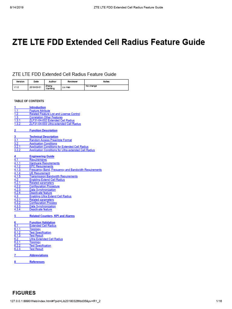ZTE Prach Extended Cell Radius | PDF | Cellular Network | Lte ...