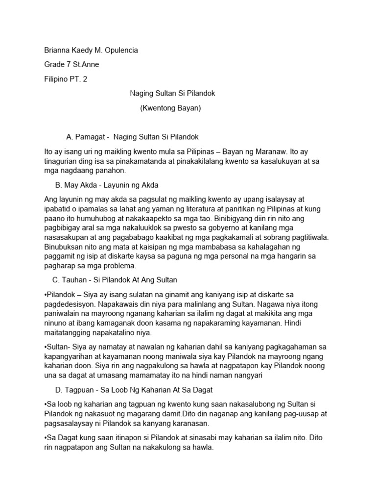 Filipino 7 | PDF