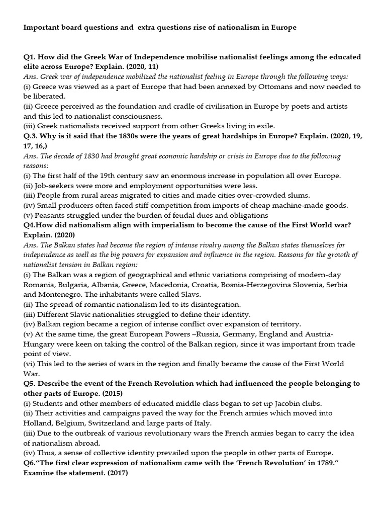 Rise of Nationalism in Europe 1 | PDF | German Empire | Nationalism