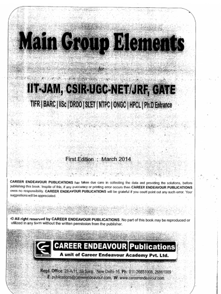 CA Main Group Elements | PDF