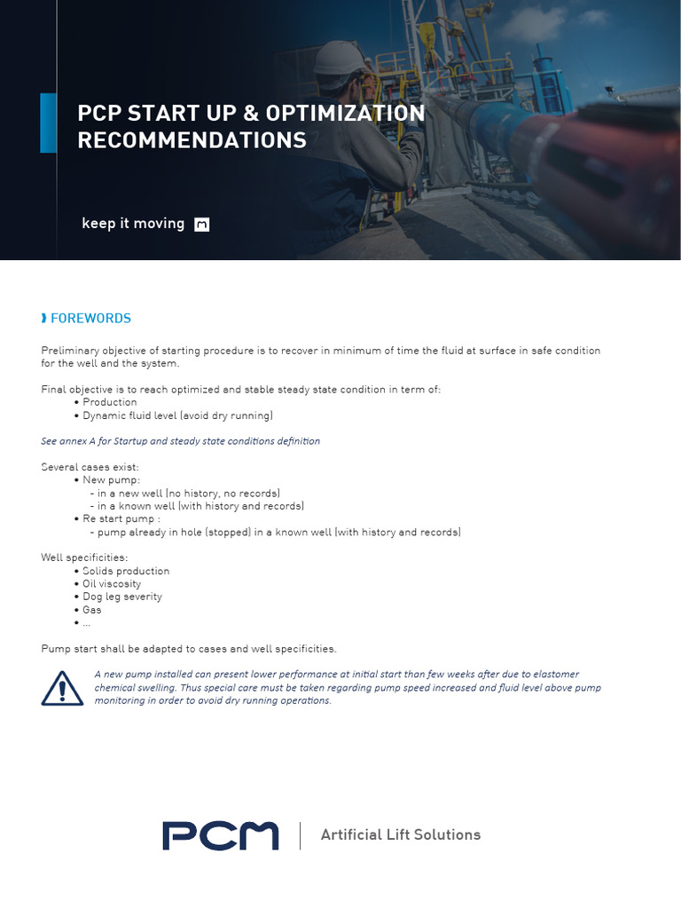 PCM PCP Start Up & Optimization Recommendations - A - Sept2019 | PDF ...