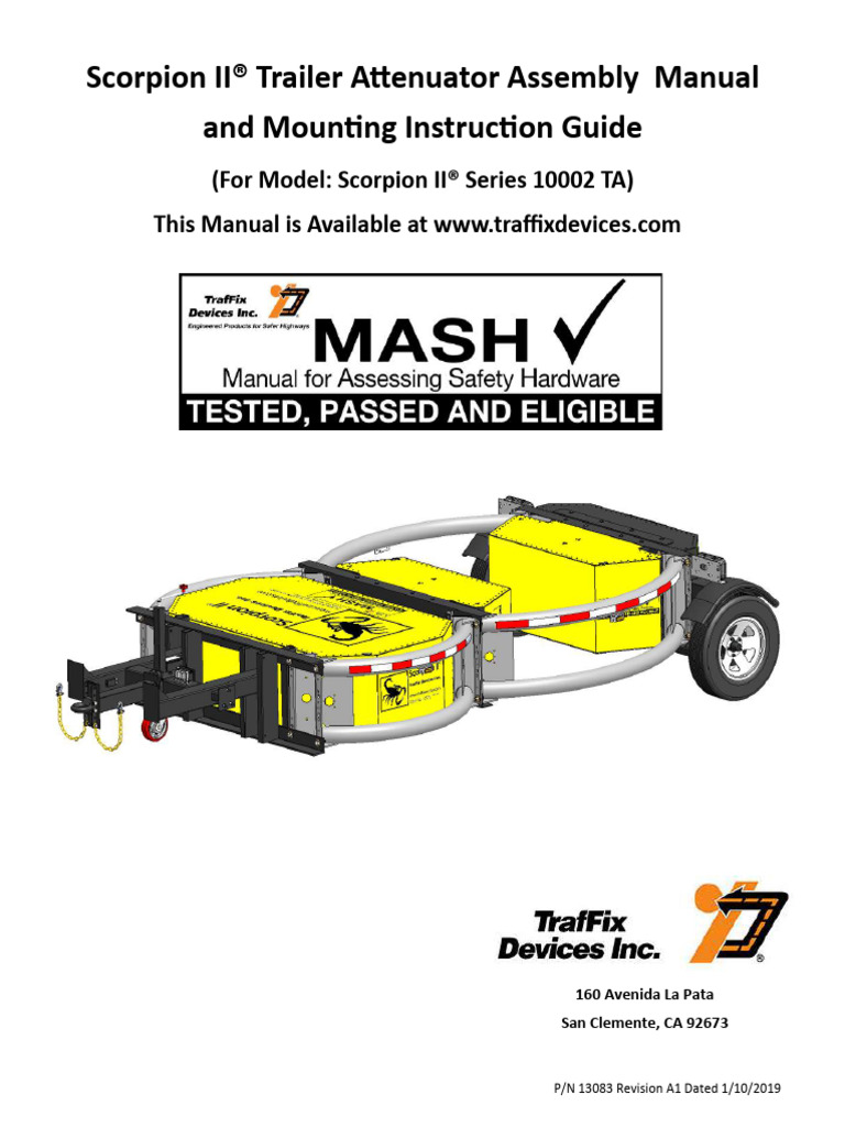 Traffix Scorpion2 Ta - Assembly Install Manual - A1 | PDF