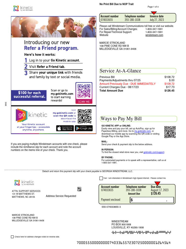 Jul 27, 2023 Kinetic Bill | PDF | Service Industries | Business