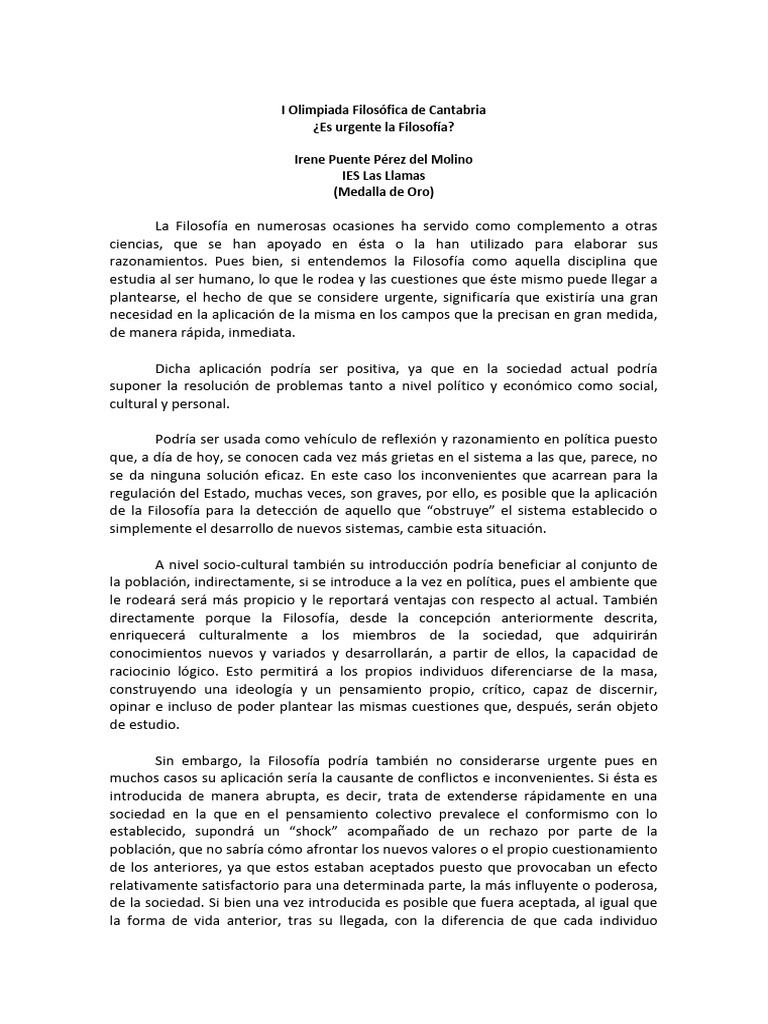 Ejemplo Ensayo 1 | PDF | Sociedad | Pensamiento