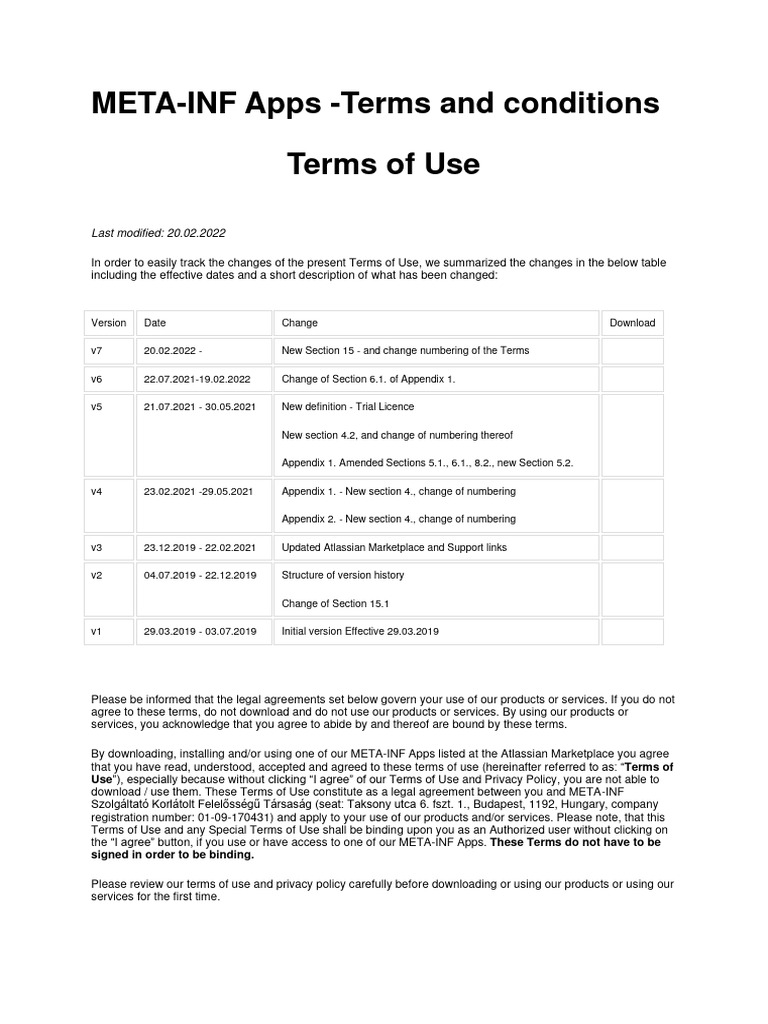 Meta-Inf en Terms-Of-Use v7 | PDF