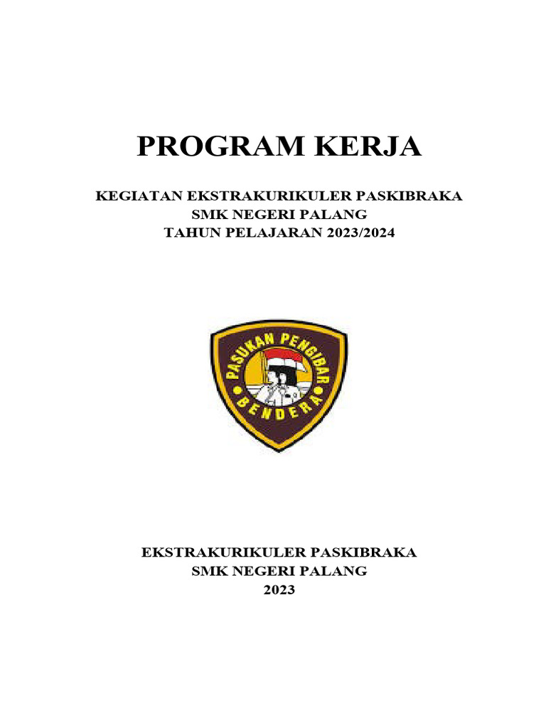 Program - Kerja - Paskibra - SMK Negeri Palang | PDF