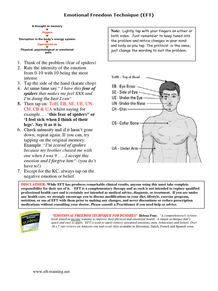 Eft On A Sheet For Students | PDF | Emotional Freedom Techniques | Emotions