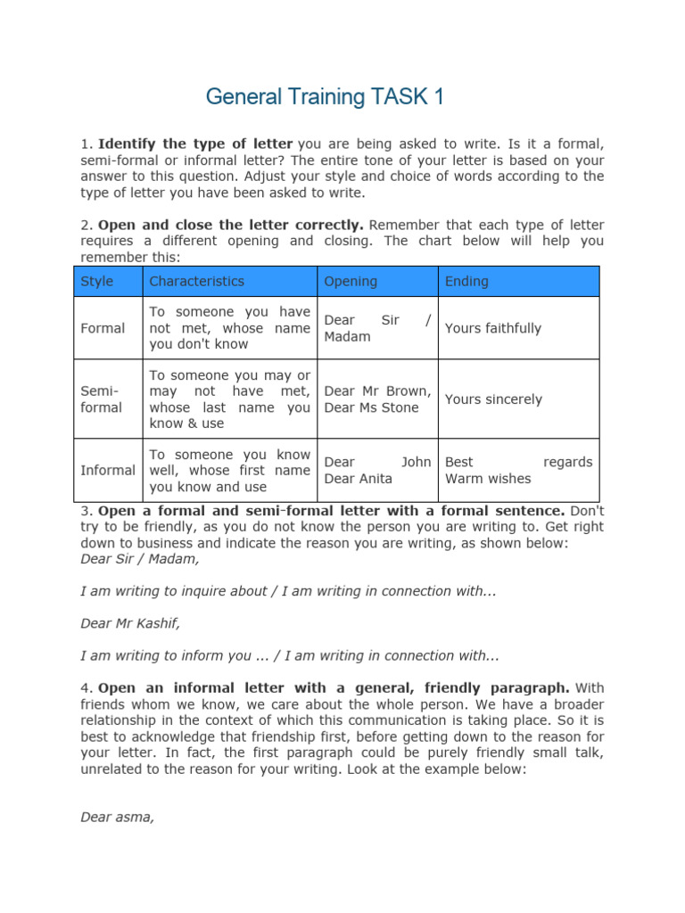 General Training TASK 1 | PDF