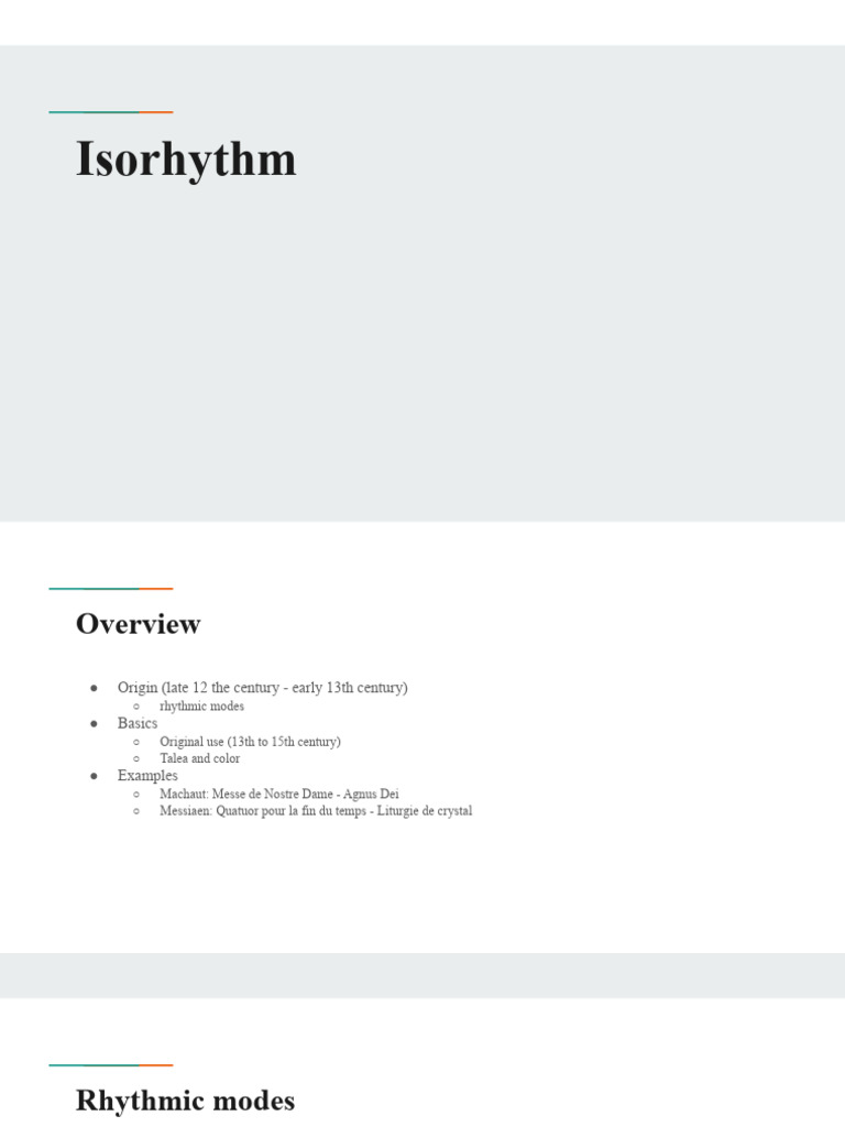 Isorhythm | PDF