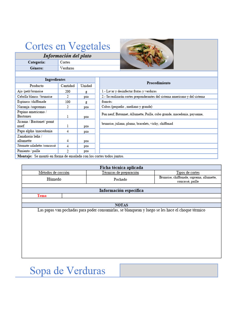 Formato Receta. Practica 1 | PDF