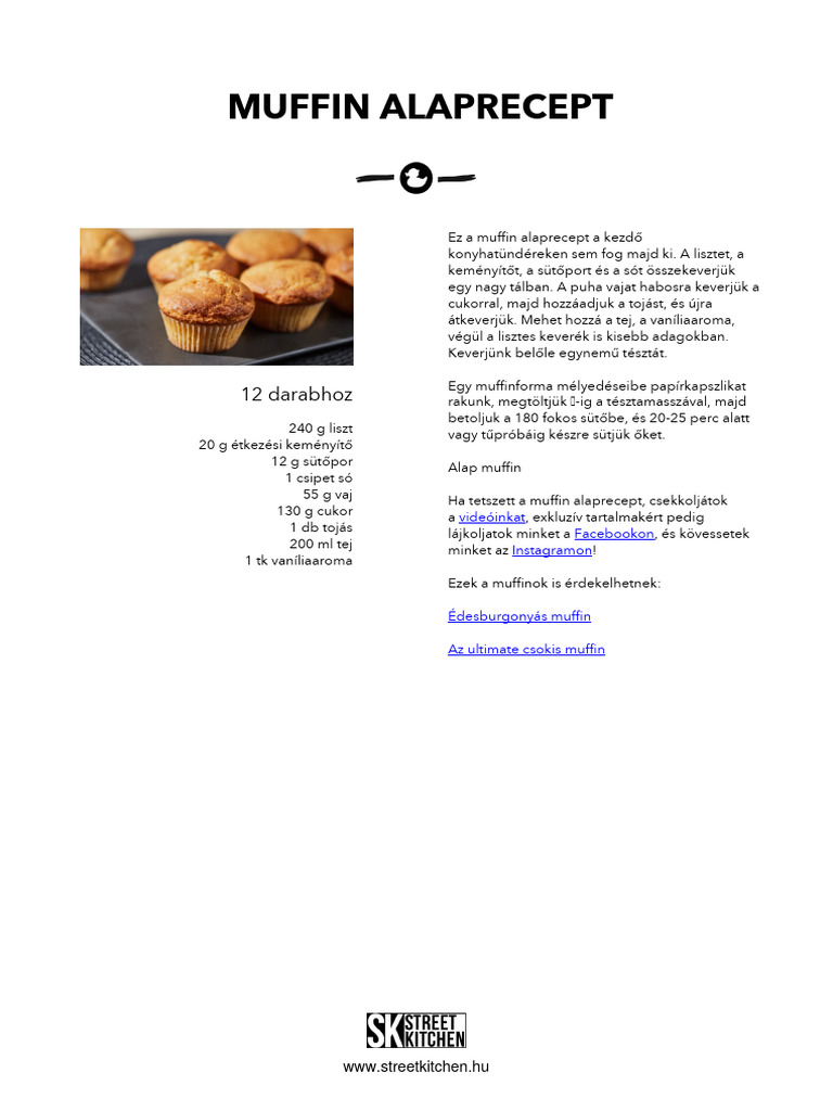 Muffin Alaprecept | PDF