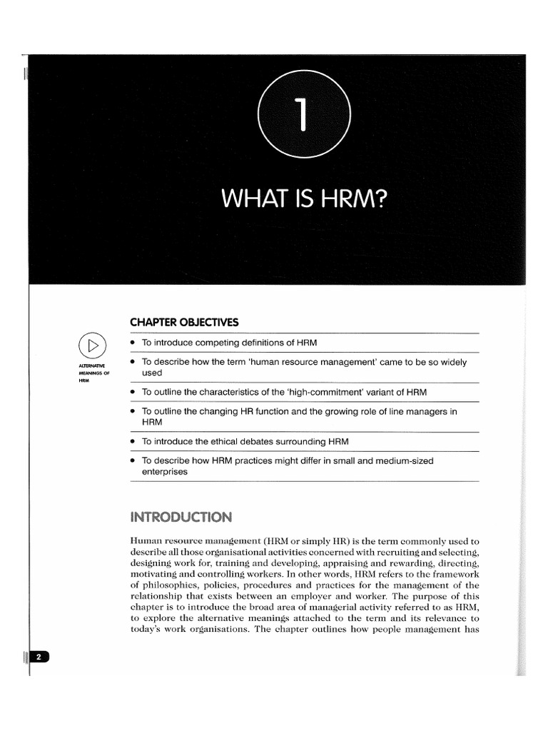 HRM Wilton Chapter 1 | PDF