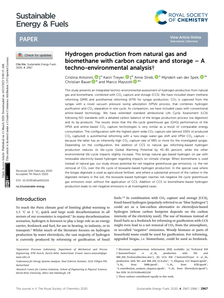 Sustainable Energy & Fuels: Paper | PDF