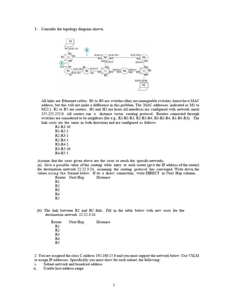 Sample Questions Insem2 | PDF | Routing | Computer Network