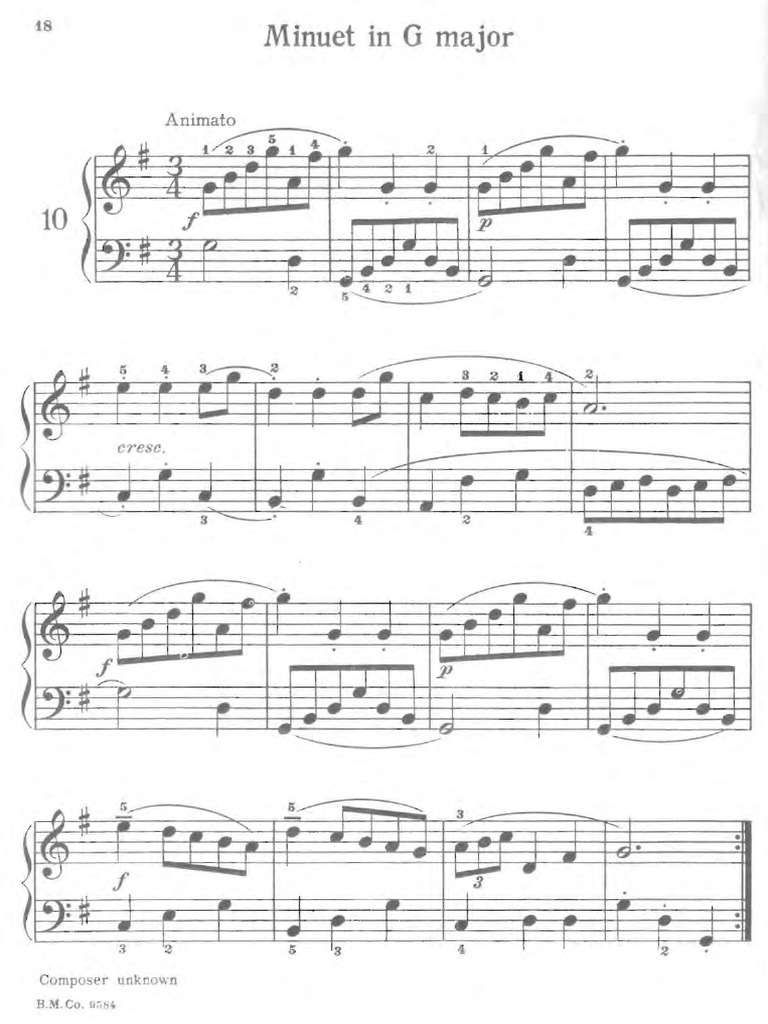 Bach Minuet en G-2 | PDF