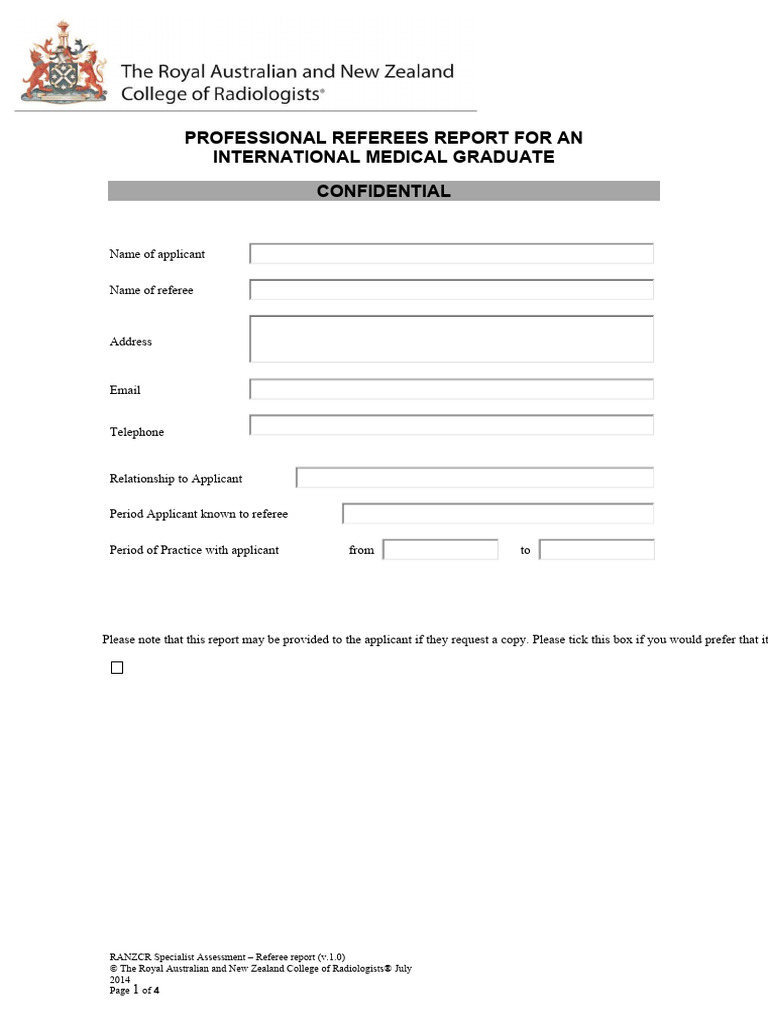 Referee - Specialist Assessment Referee Report | PDF | Health Care ... Referee - Specialist Assessment Referee Report | PDF | Health Care ...