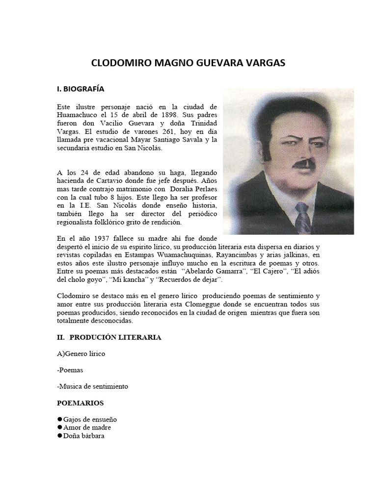 Clodomiro Magno Guevara Vargas | PDF