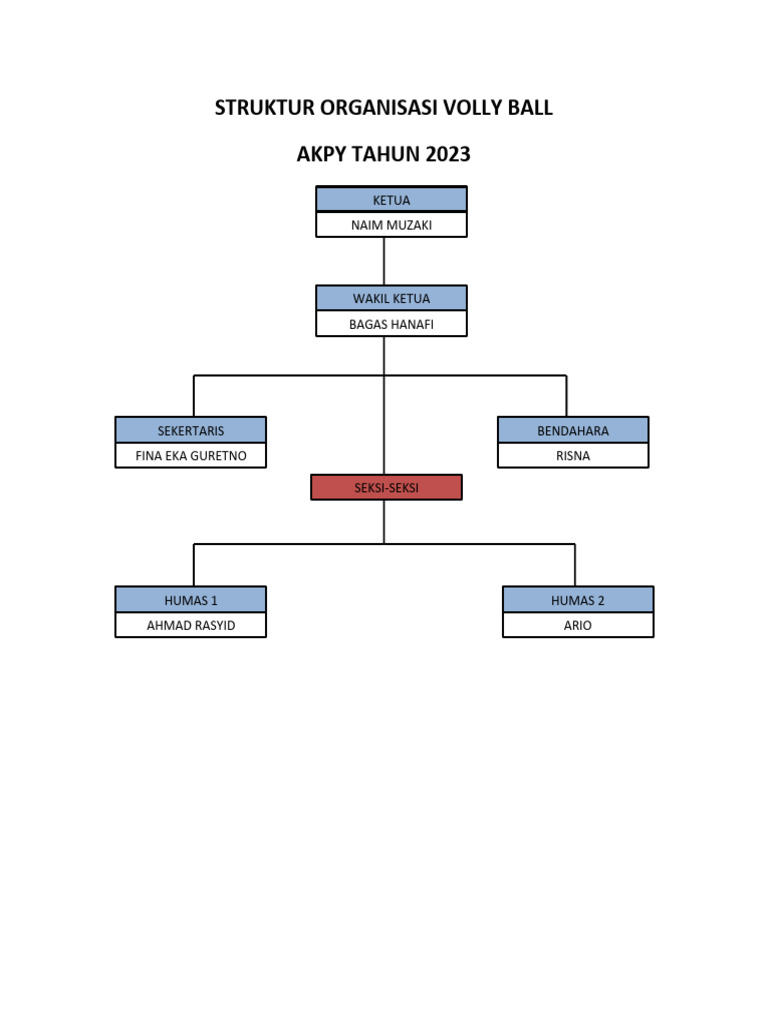 Struktur Organisasi Volly Ball-1 | PDF