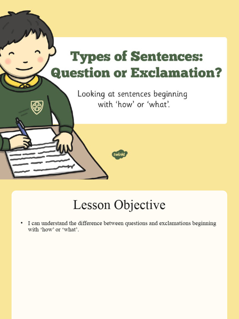 T L 51708 Types of Sentences The Difference Between Questions and ...