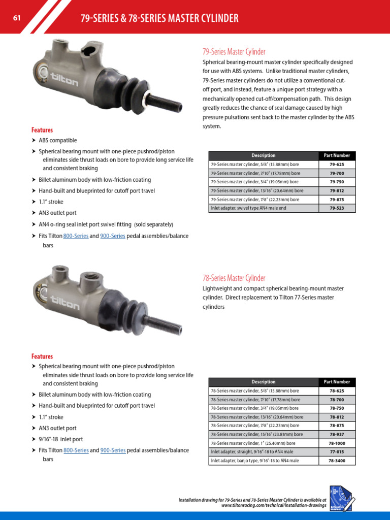 Master Cylinder Installation Guide | PDF | Anti Lock Braking System ...