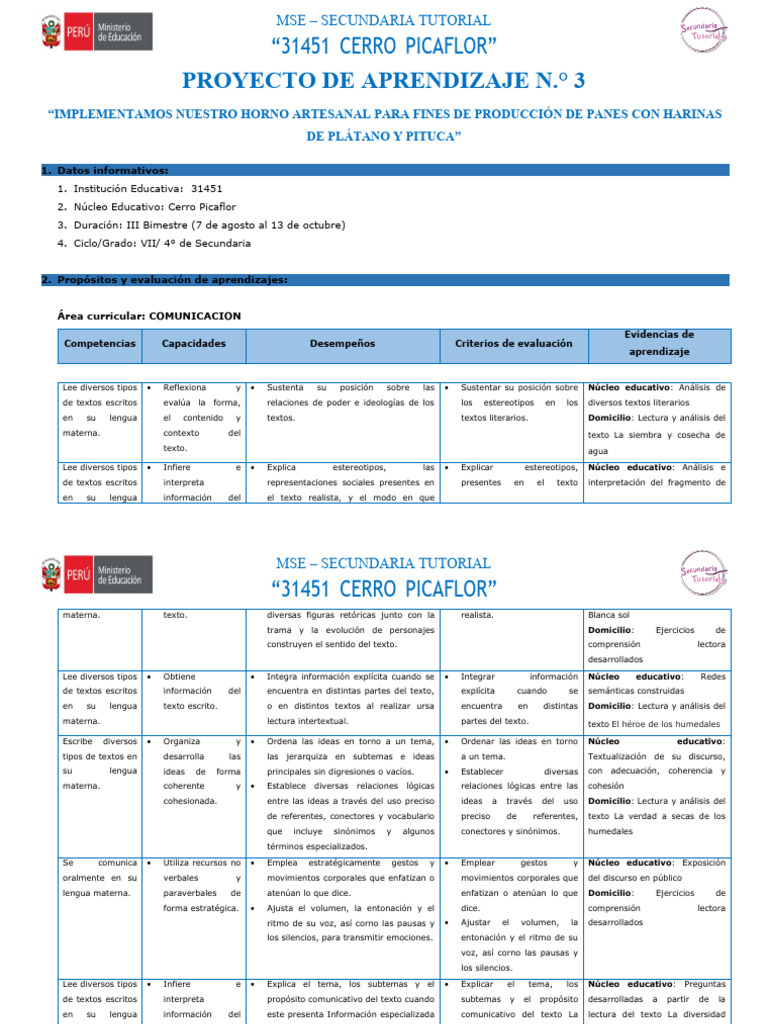 Abp 4° Secundaria | PDF | Comprensión lectora | Ciencia cognitiva