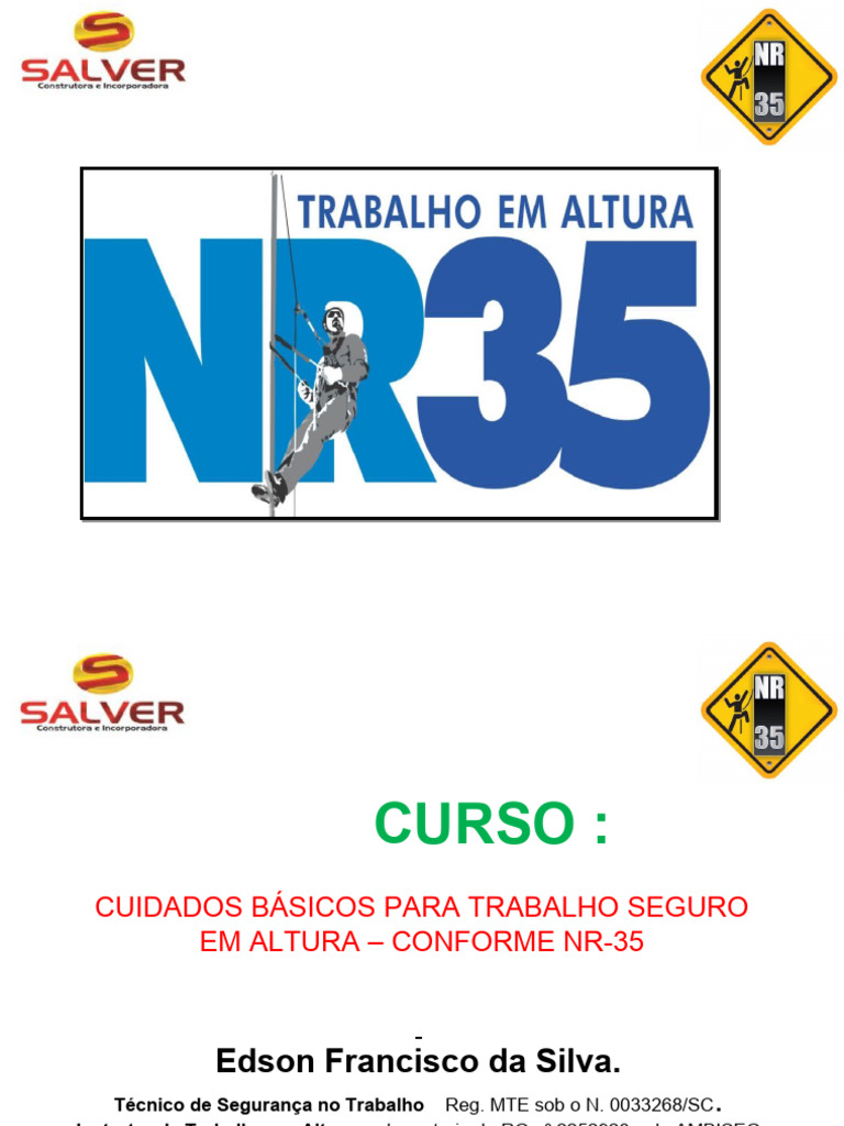 NR - 35 Treinamento em Altura Salver Atualizada | PDF