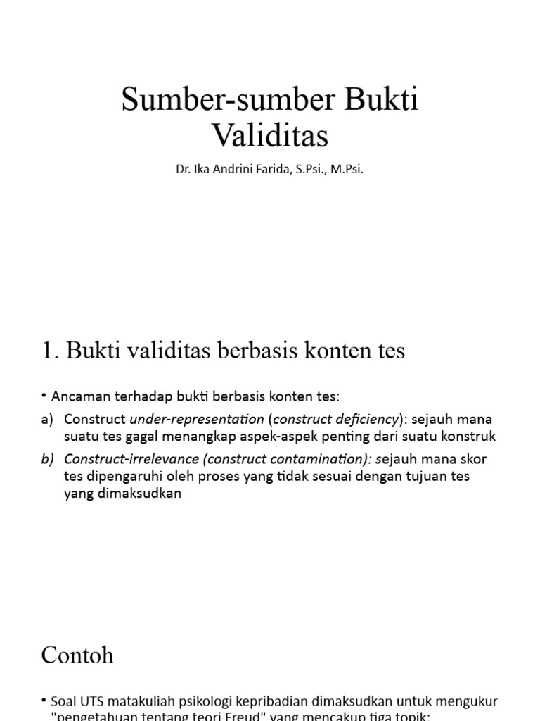 3 - Validitas - Contoh Item | PDF