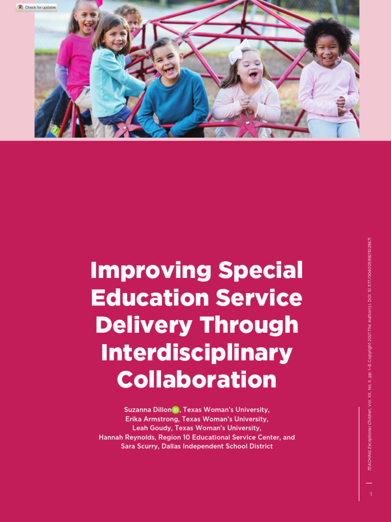 Dillon 2021 | PDF | Special Education | Teachers