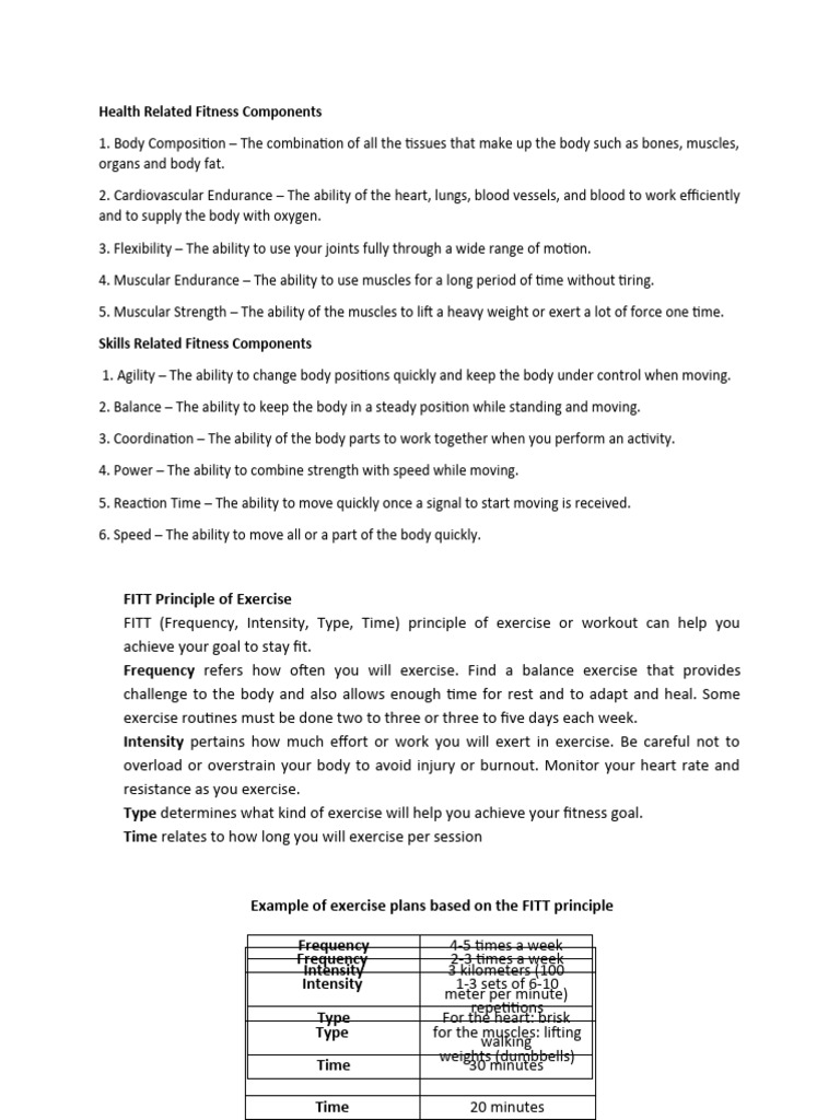Physical Fitness Lecture - Fitt | PDF | Physical Fitness | Clinical ...