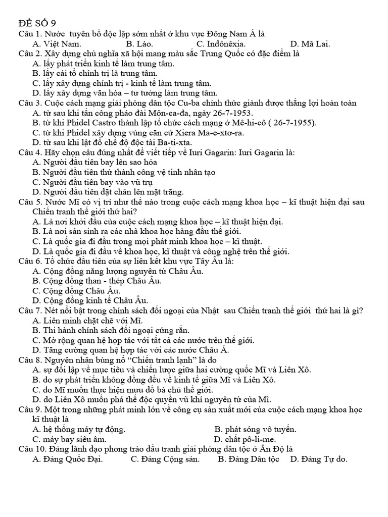 ĐỀ THI THỬ VÀO 10 SANG HUONG | PDF