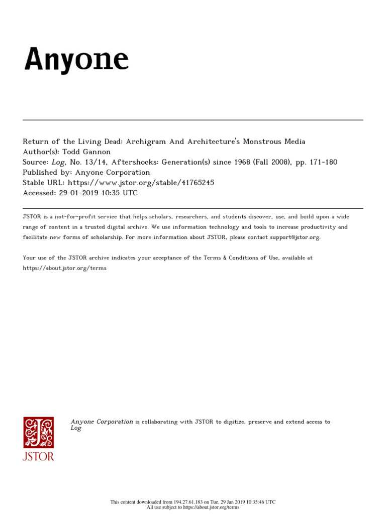 Archigram and Architecture's Monstrous Media | PDF