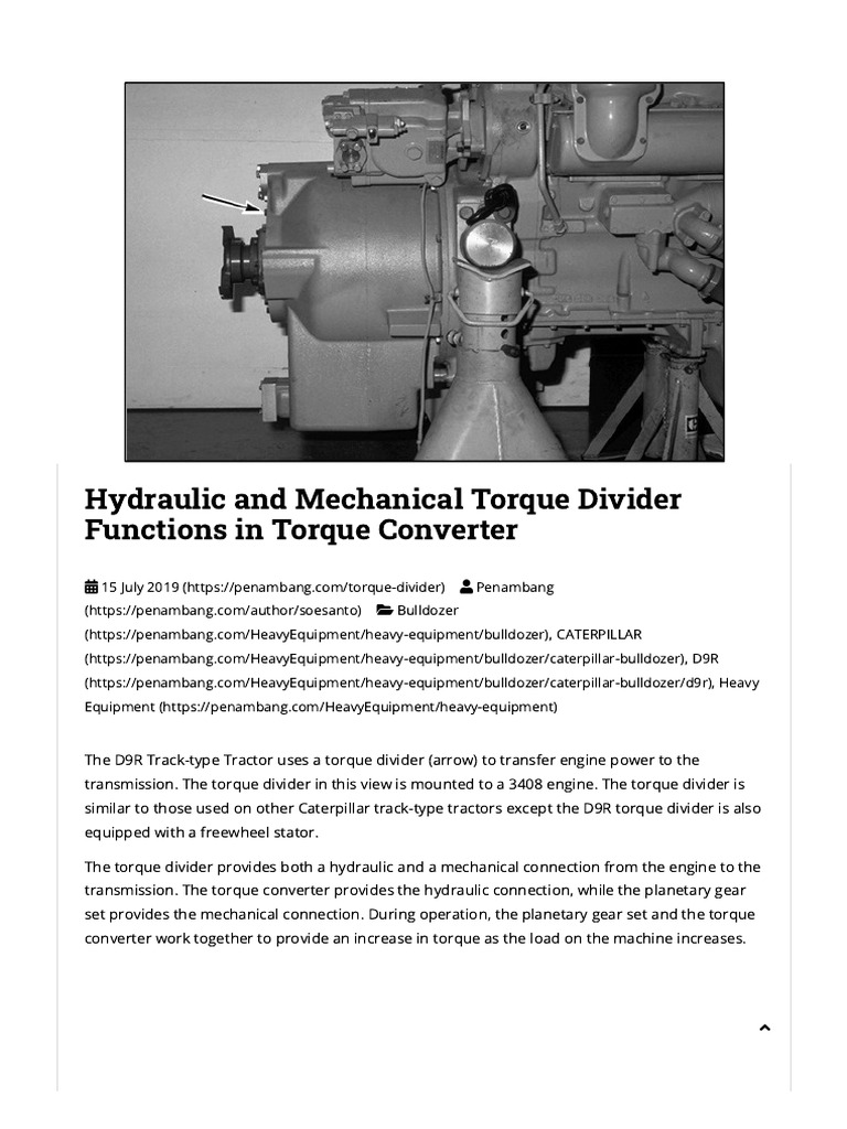 Hydraulic and Mechanical Torque Divider Functions in Torque Converter | PDF | Machines ...