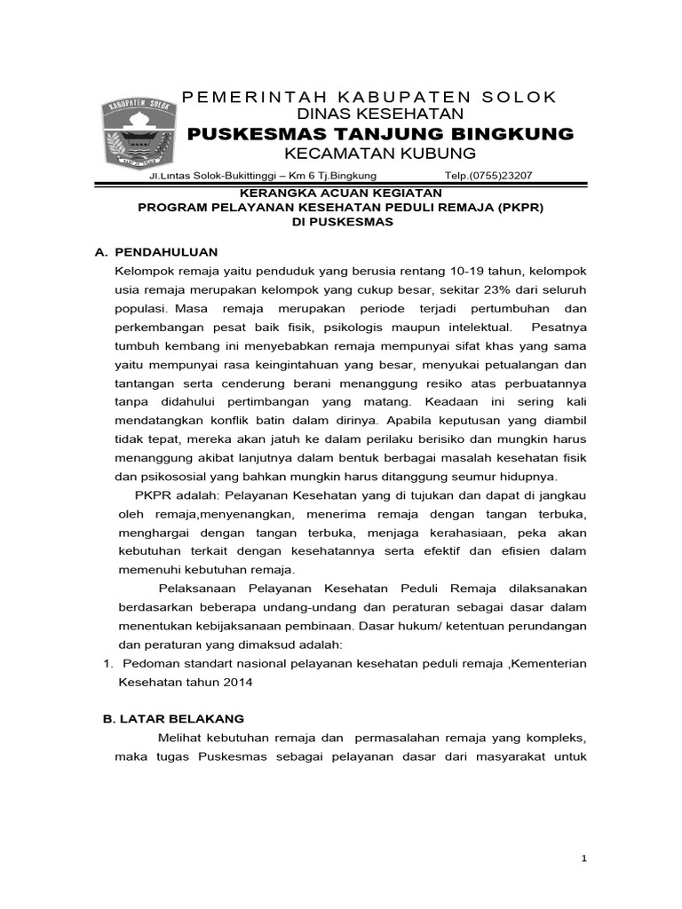 Kak PKPR 2023 Baru | PDF
