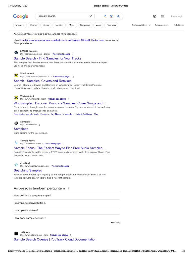 Sample Search - Pesquisa Google | PDF | Computing | Information Science