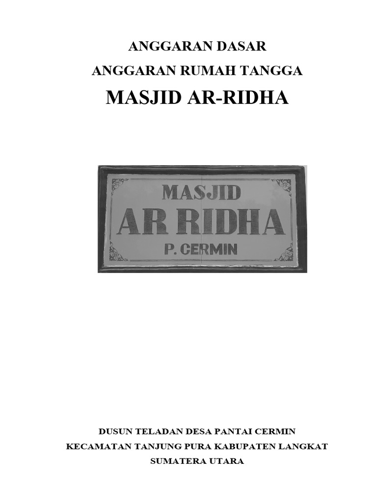 AD-ART Masjid Ar-Ridha | PDF